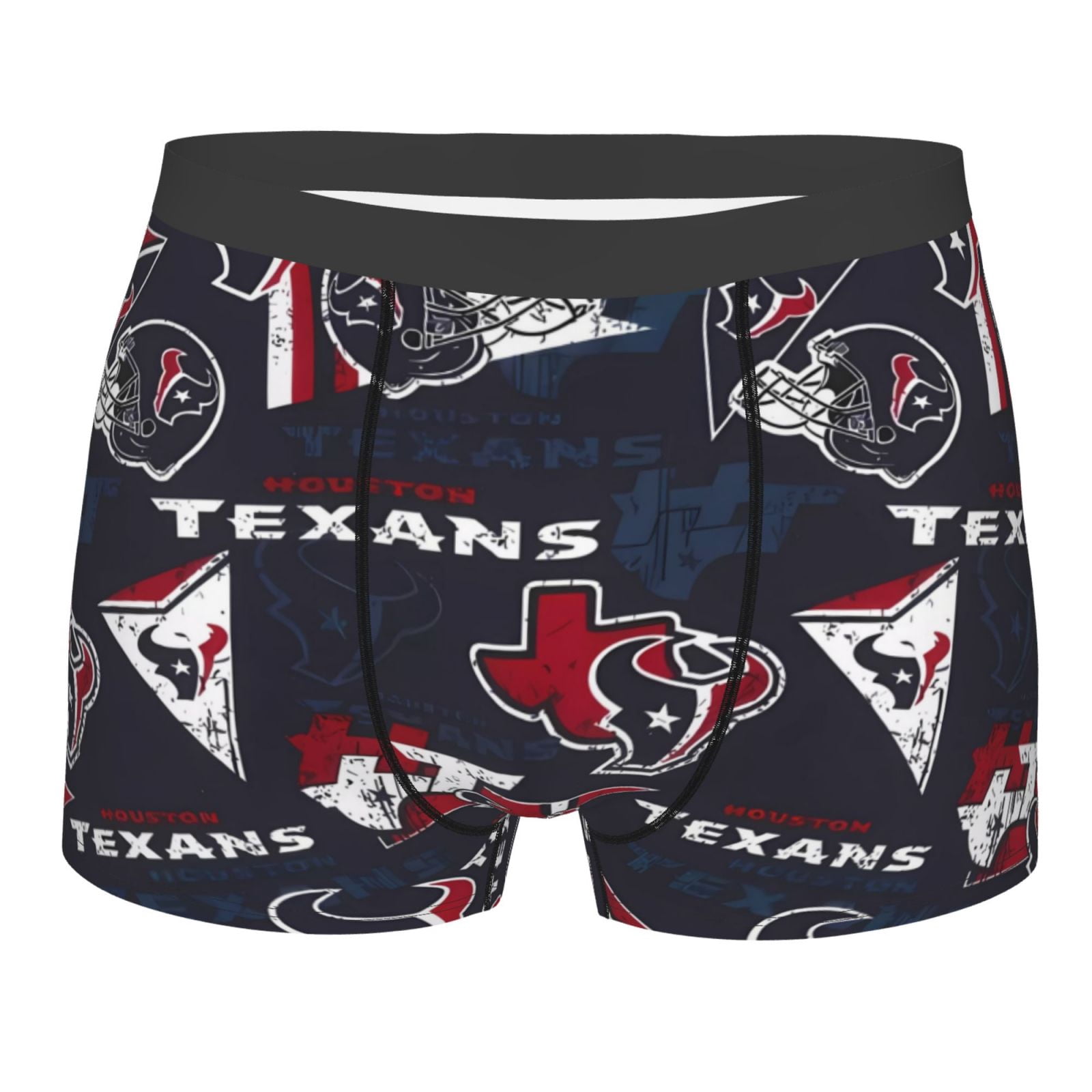 Texans Men's Team Crest Boxer Briefs, Moisture Wicking, Men's Stretch ...