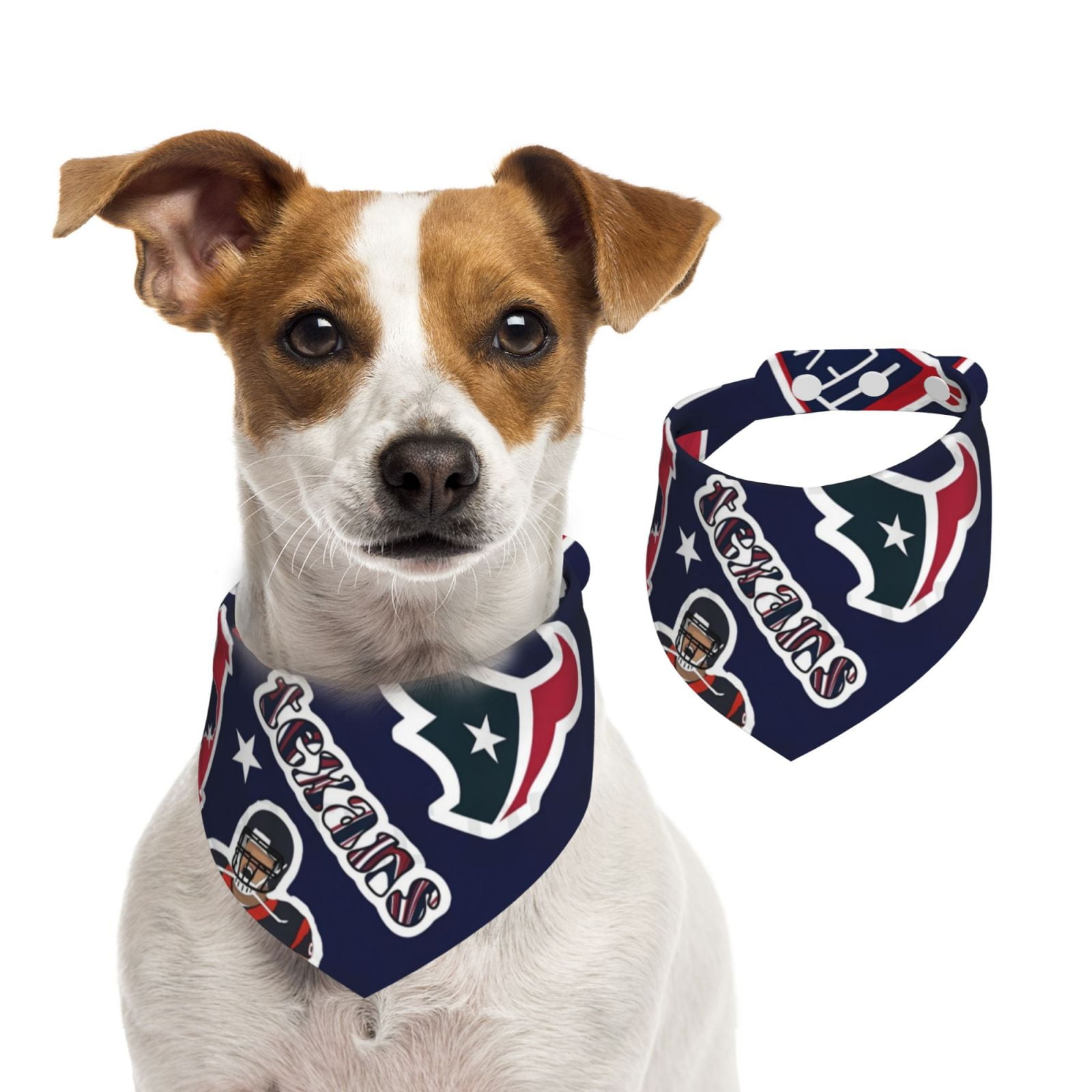 Texans Pet Cotton Double sided Scarf Bibs Adjustable circumference ...