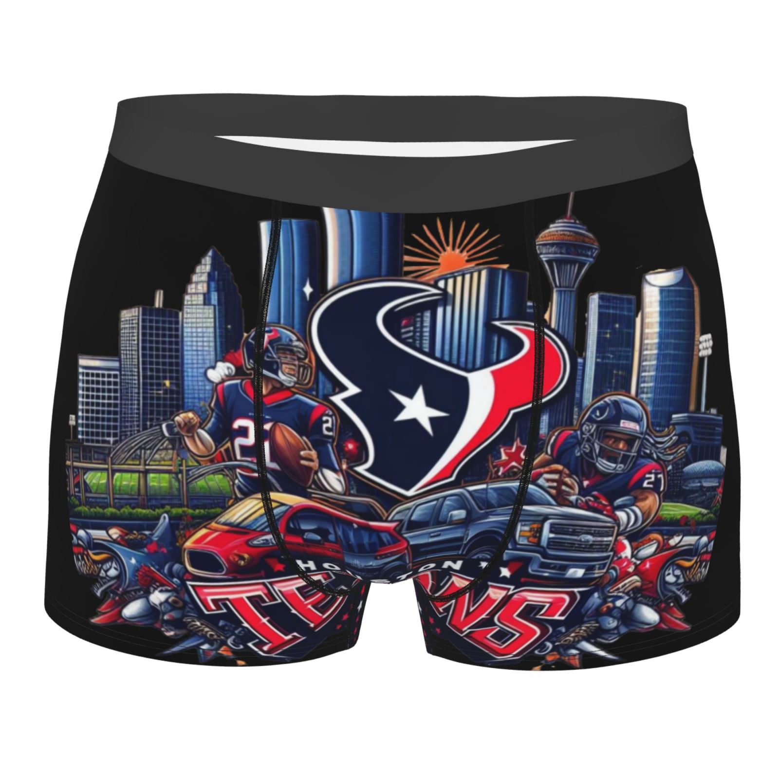 Texans Sports Theme Men Teen Boys Boxer Briefs (S-XXL) Fun Boxers ...