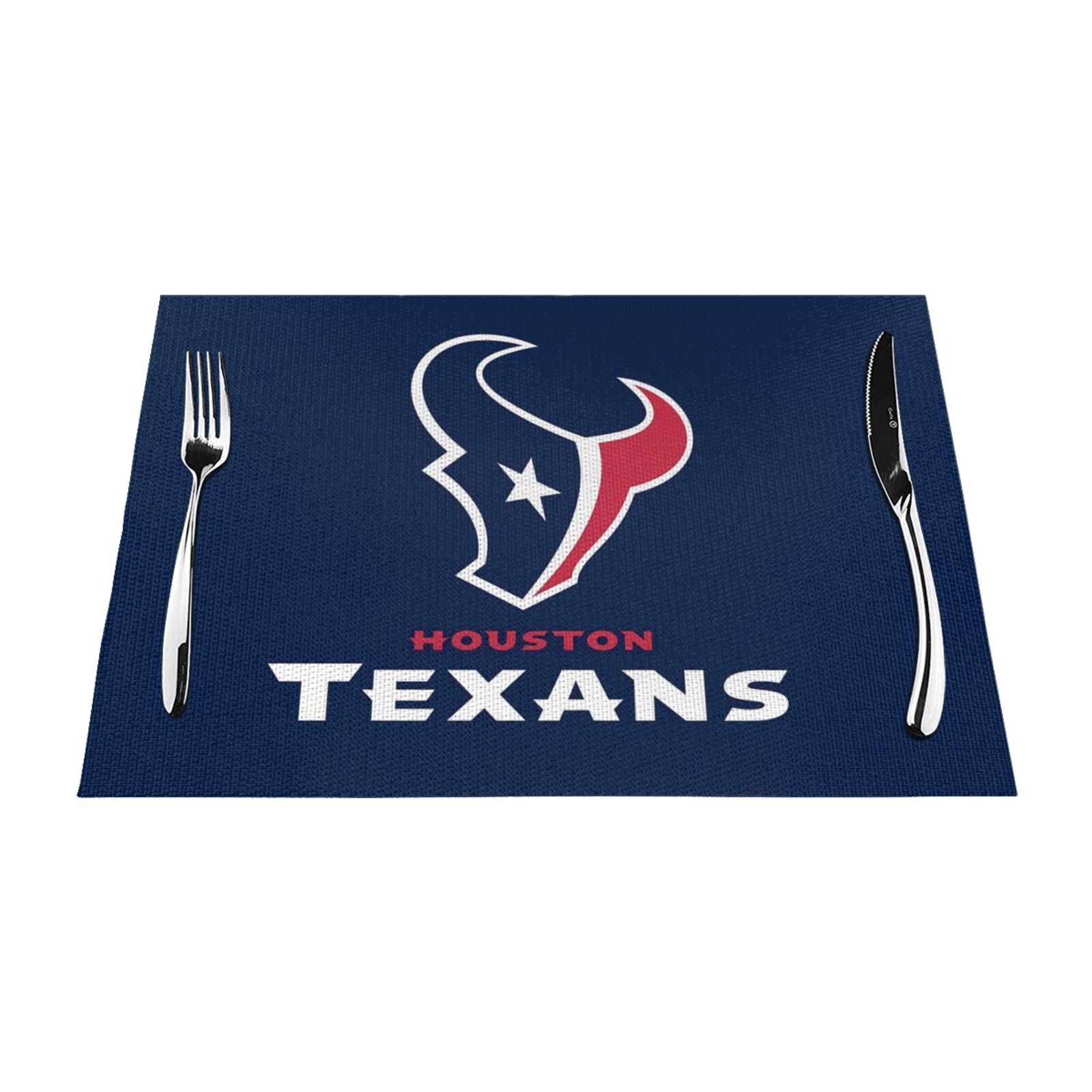 Texans Team Pvc Woven Placemat 12x18in (1 Piece Pack, 4 Piece Pack, 6 ...