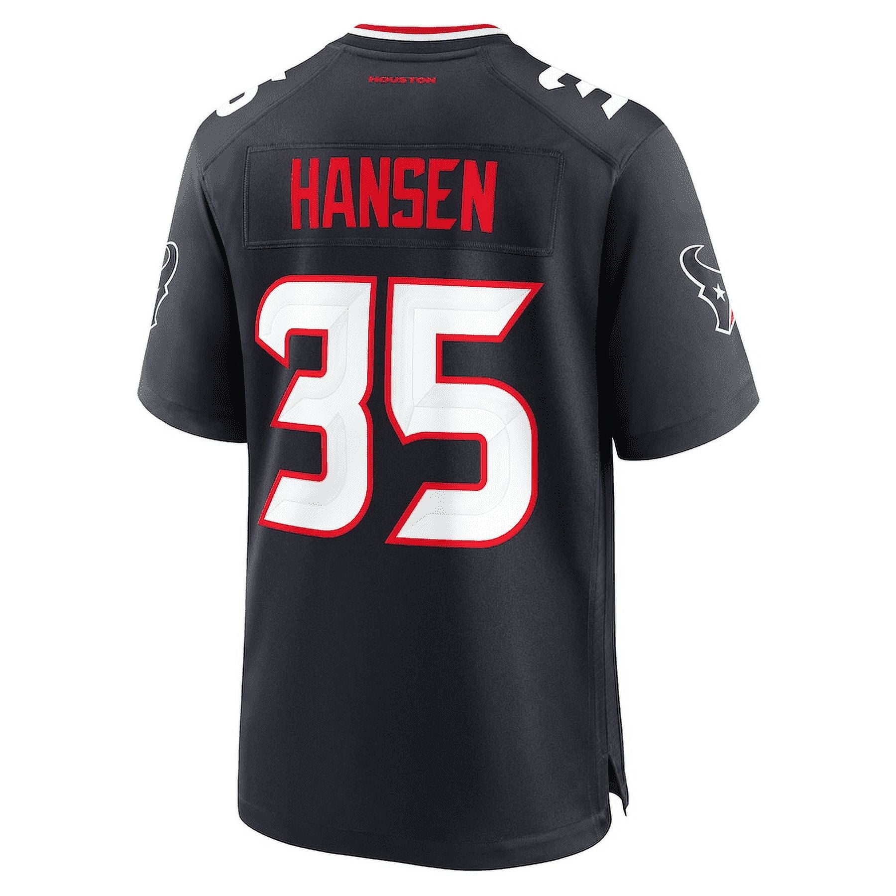 Texans Men's Home Limited Jake Hansen#35 Fans short sleeve Game Jersey ...