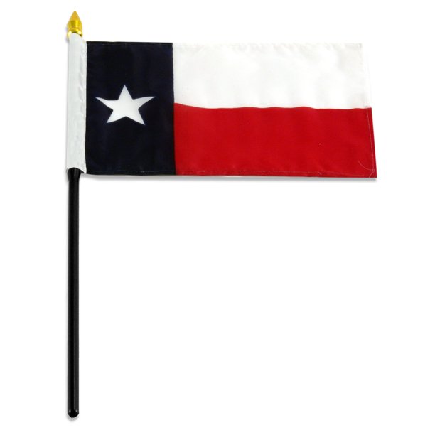 Texas 4 x 6 in Stick Flag - Walmart Business Supplies