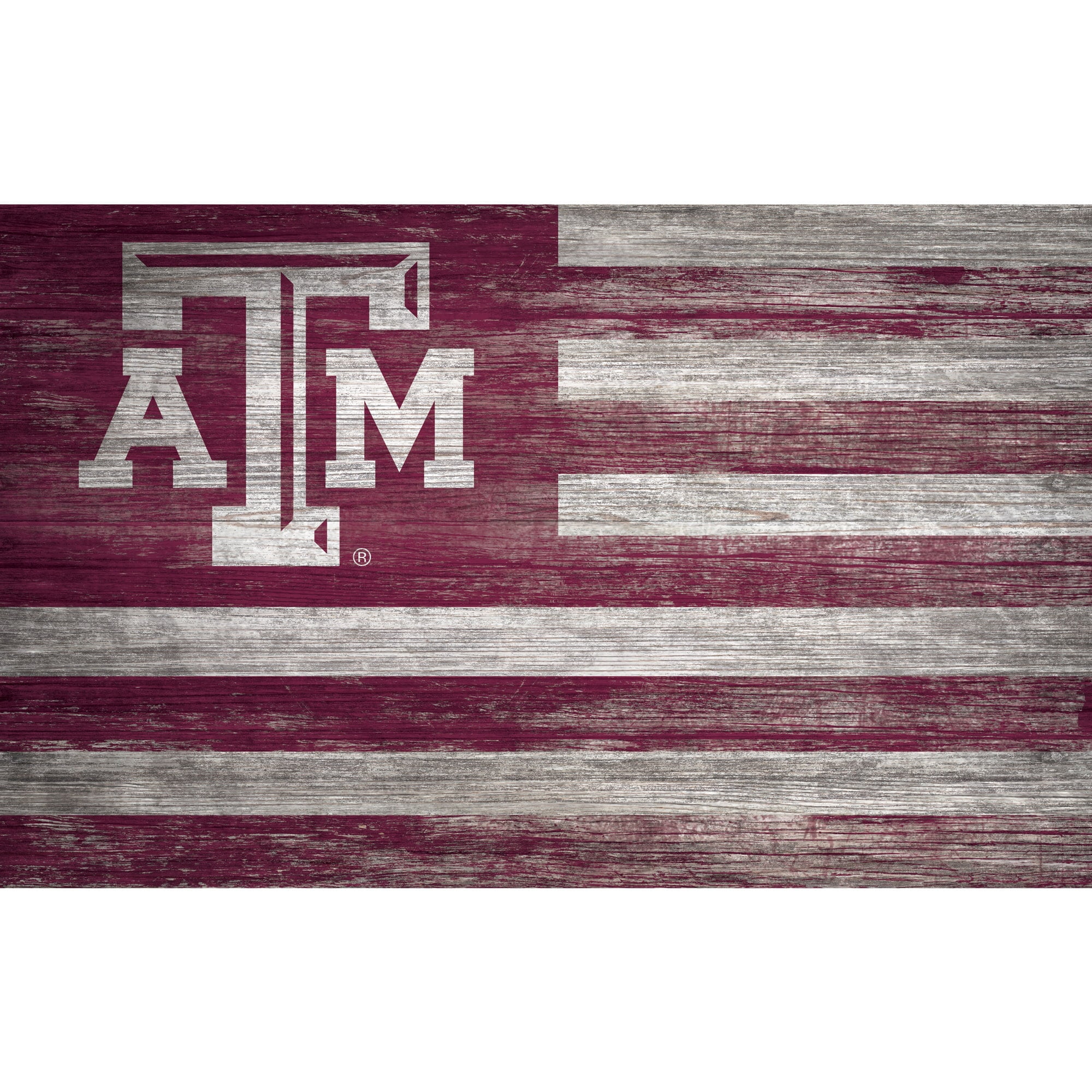 Texas A&M Aggies 11'' x 19'' Distressed Flag Sign - Walmart.com