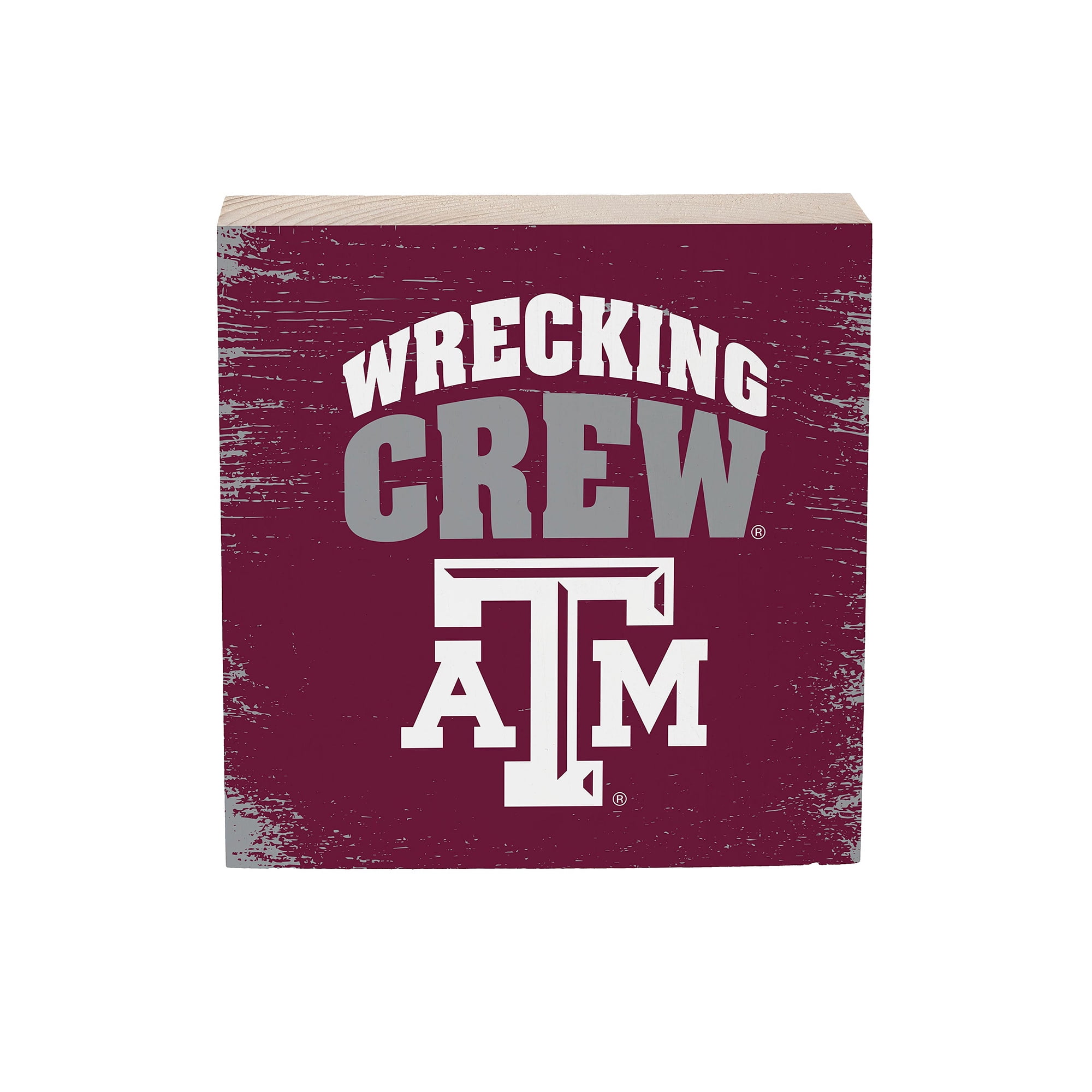 Texas A&M Aggies 6" Square Fan Chant Wood Block Shelf Sign - Walmart.com