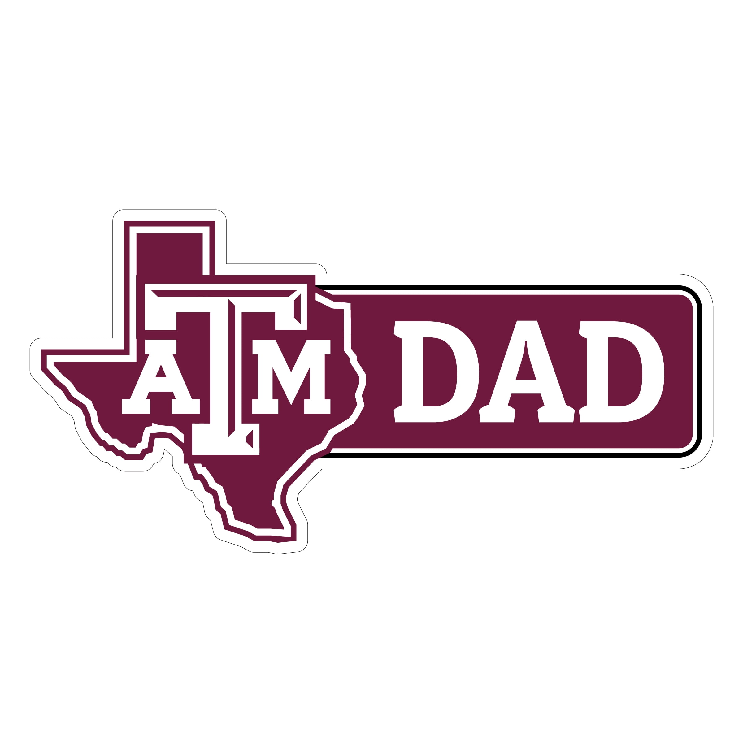 Texas A&M Aggies Proud Dad Die Cut Decal Officially Licensed Collegiate ...