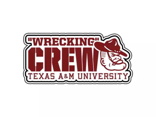 Texas A&M Aggies Wrecking Crew Waterproof Sticker Phone Decal Water ...