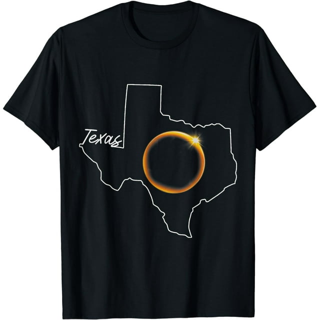 Texas April 8 Total Solar Eclipse USA Map Totality T-Shirt - Walmart.com