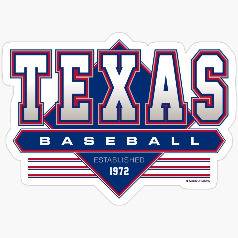 Texas, Arlington Baseball Retro, Vintage Rangers Inspired 90S Sticker ...