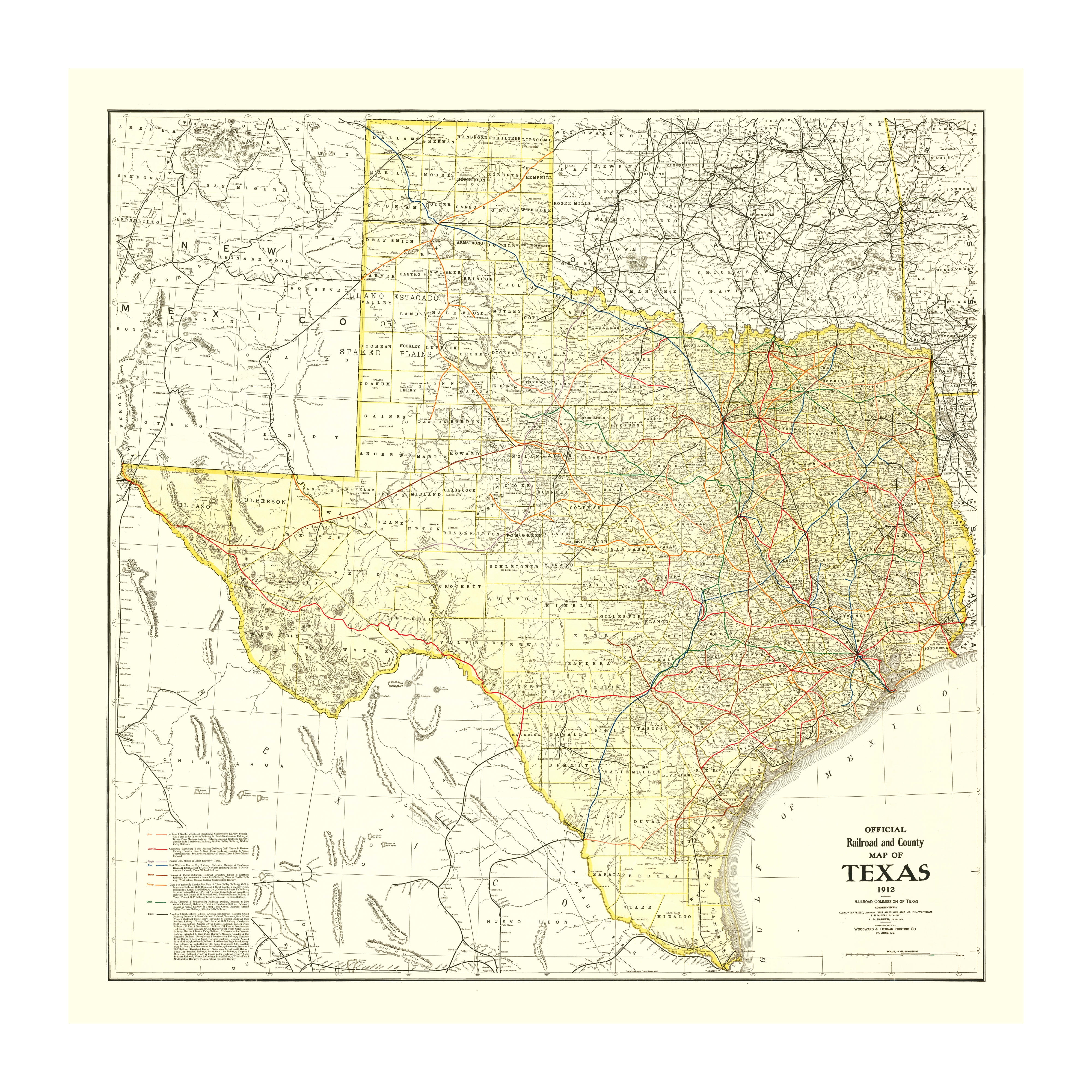 Texas Art, 1912 Vintage Map of Texas History Wall Decor Gift, Old Texas ...