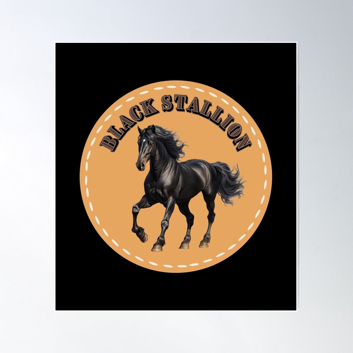 Texas Black Stallion Poster, 12x18 UNFRAMED - Walmart.com