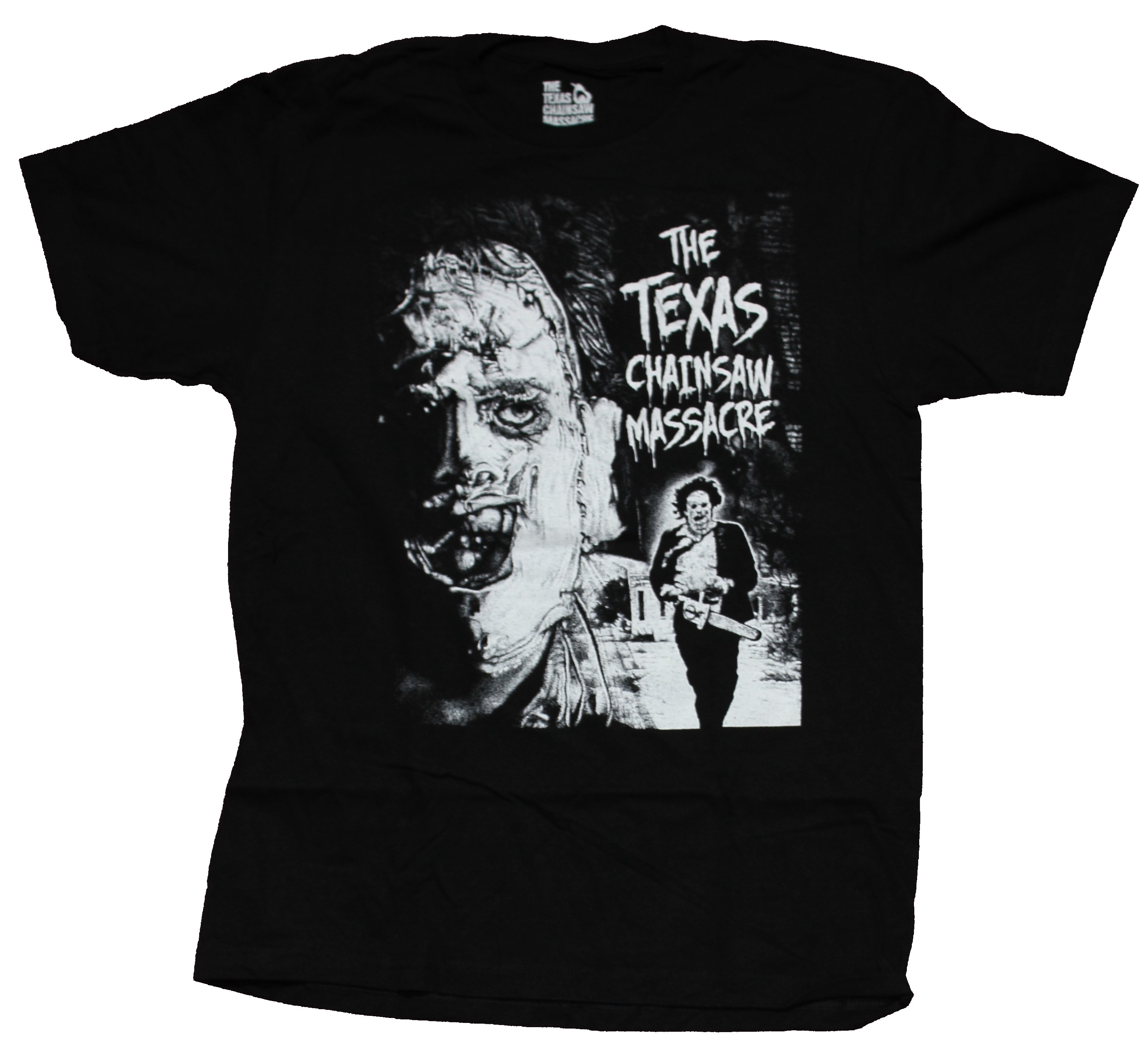 Texas Chainsaw Massacre Mens T-Shirt - Leatherface Closeup and Running ...