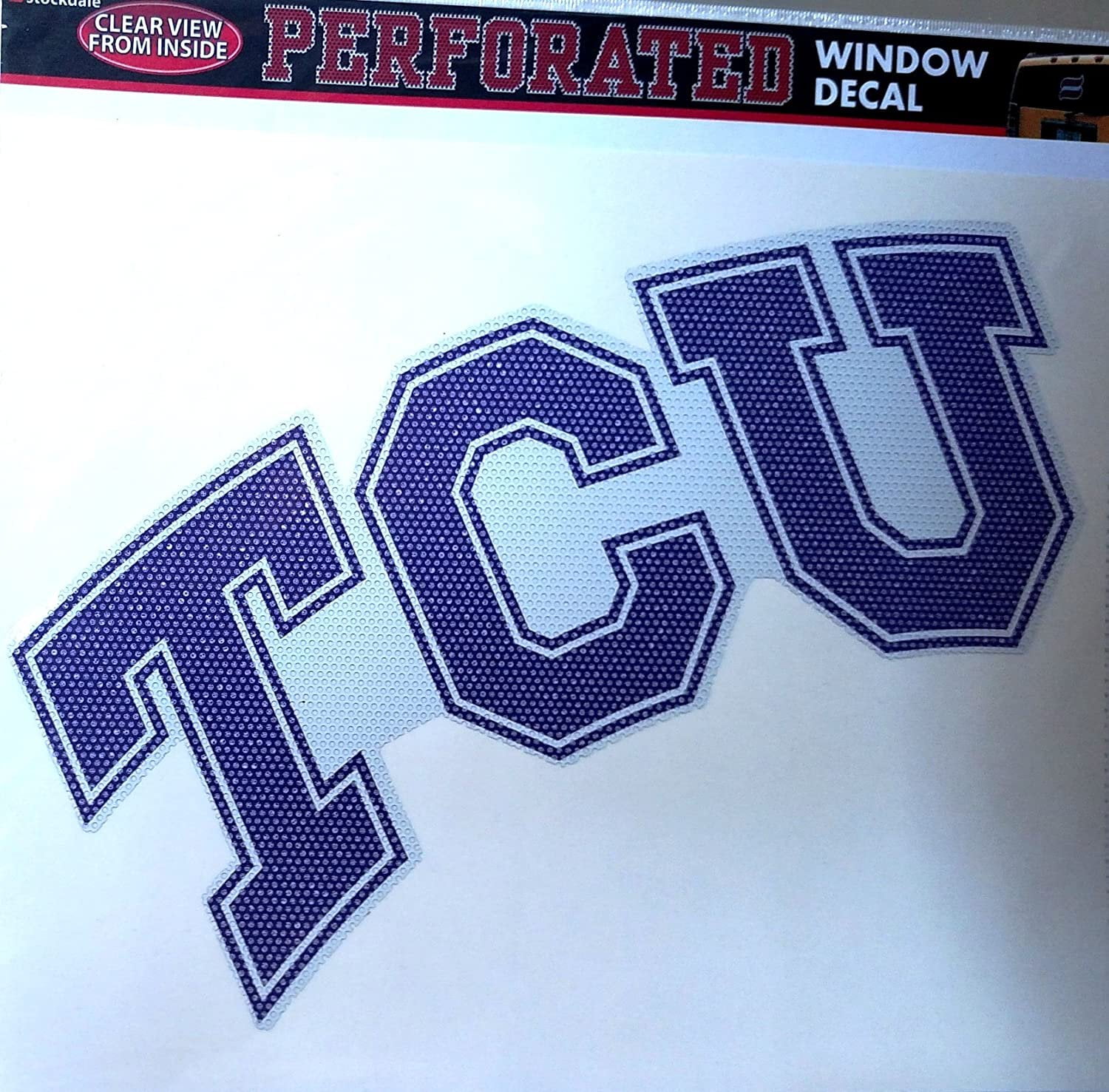 Texas Christian University Horned Frogs TCU 8 Inch Preforated Window ...