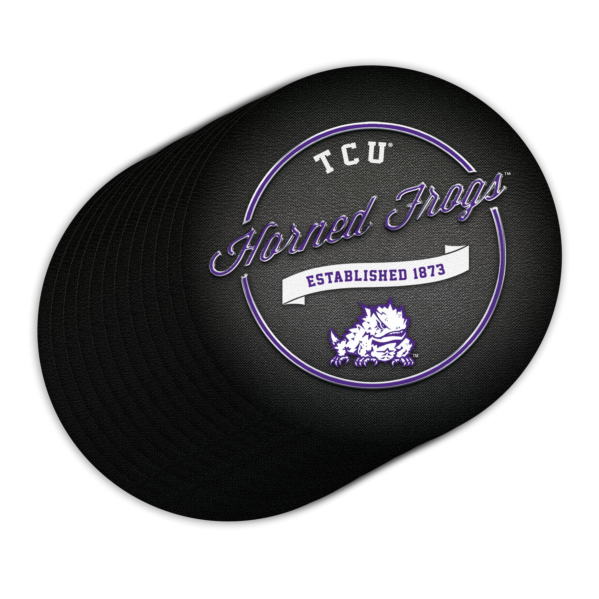 Texas Christian University Metallic 4 x 4 Paperboard Coasters Pack of ...
