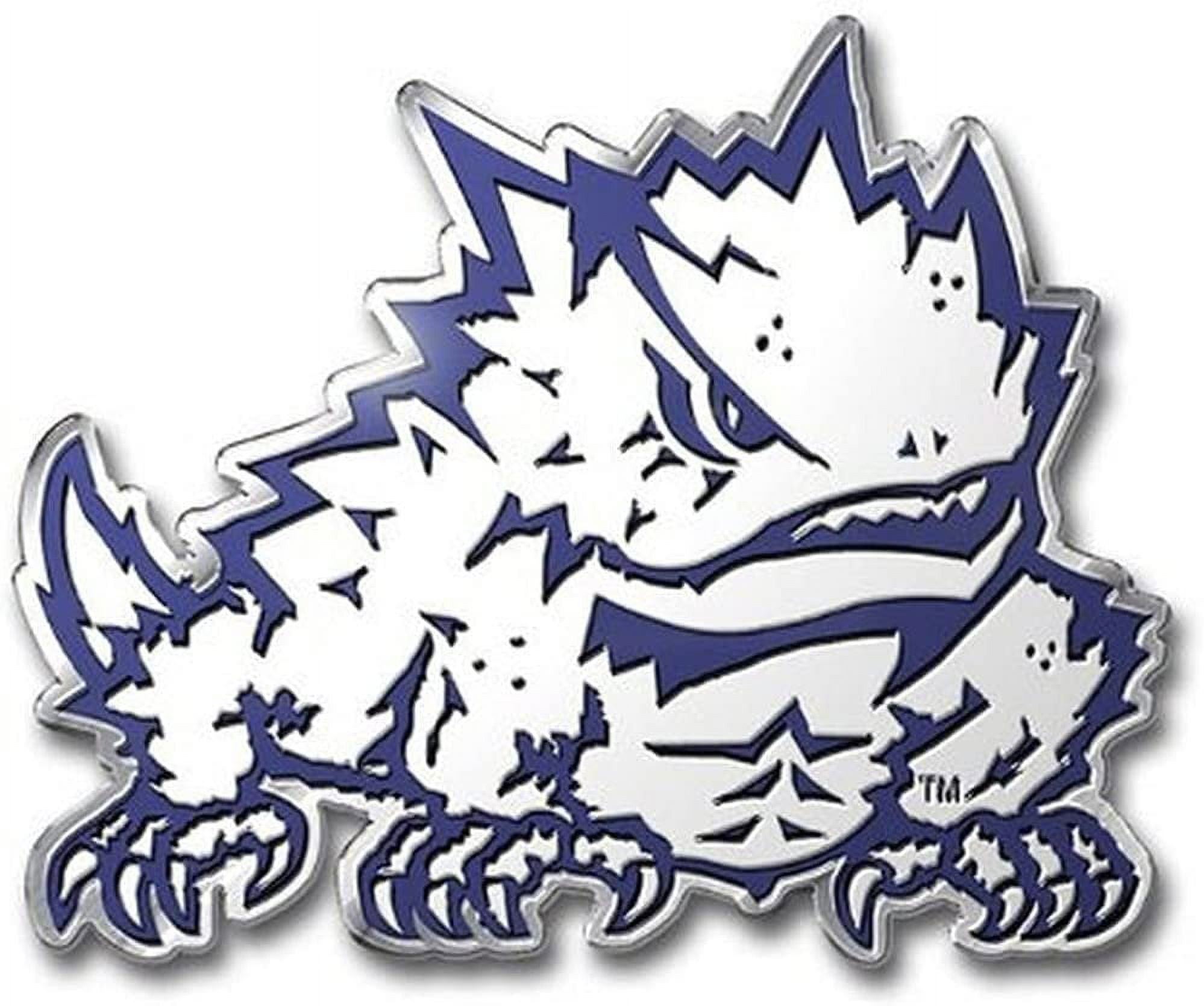Texas Christian University TCU Horned Frogs Auto Emblem, Aluminum Metal ...