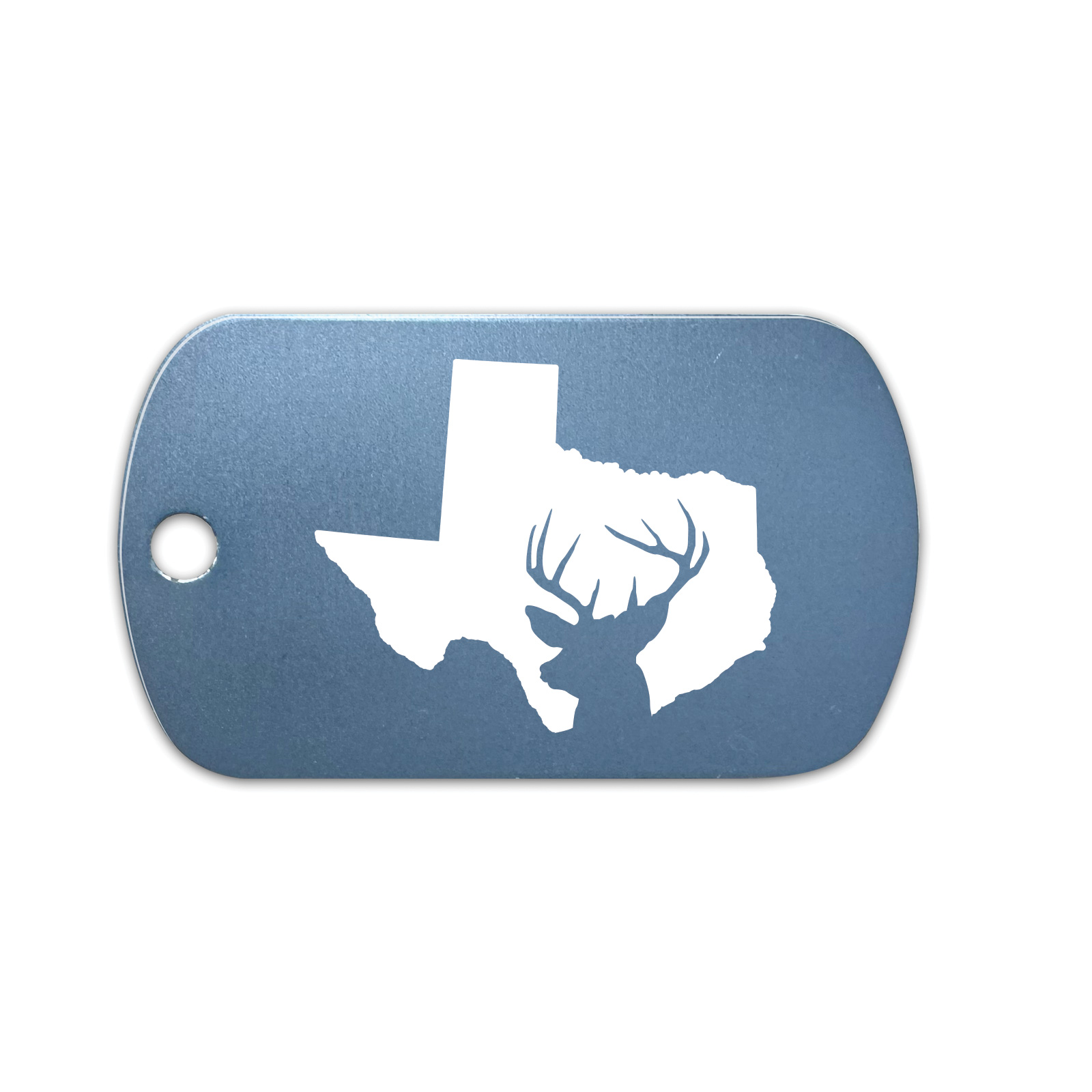 Texas Deer State GI Dog Tag Aluminum Keychain buck hunt hunting rifle ...