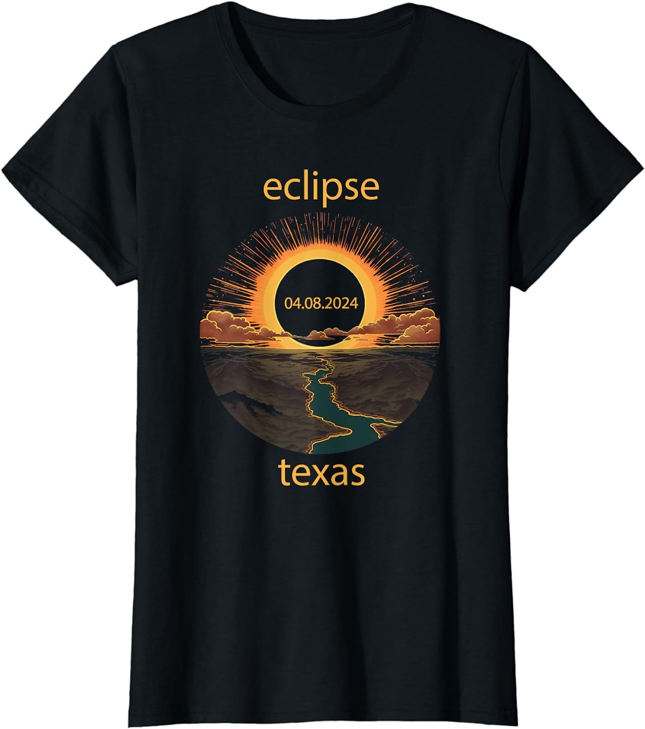 Texas Eclipse April 8 2024 04.08.2024 Texas Solar Eclipse T-Shirt ...