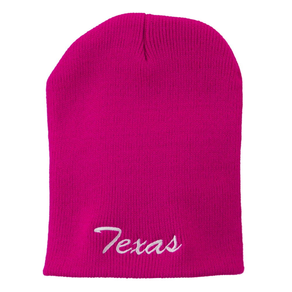 Texas Embroidered Short Beanie - Hot Pink OSFM - Walmart.com