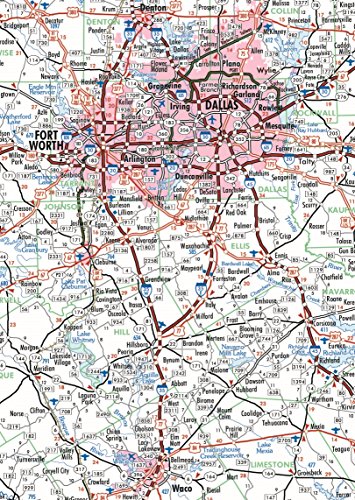 Texas Executive Wall Map - Laminated 42w x 39h - Walmart.com