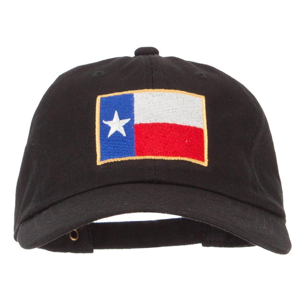 Texas Flag Embroidered Unstructured Washed Cap - Black OSFM - Walmart.com