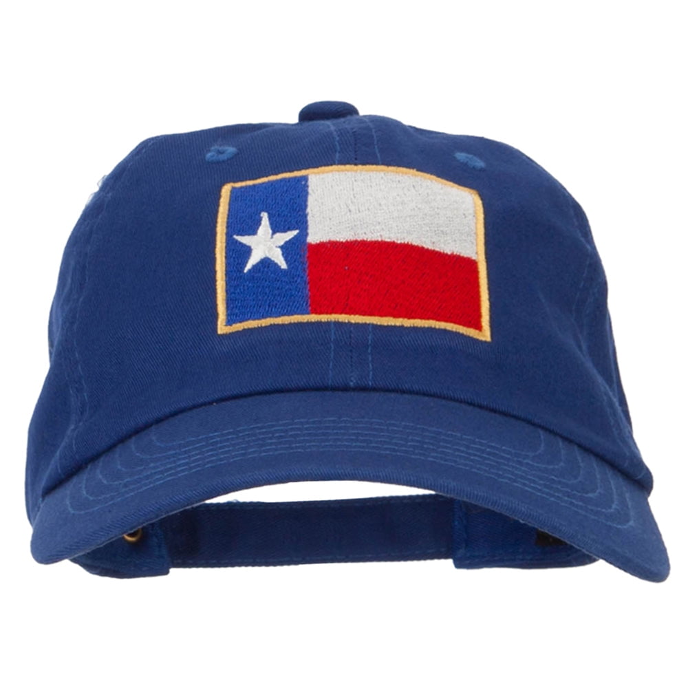 Texas Flag Embroidered Unstructured Washed Cap - Royal OSFM - Walmart.com