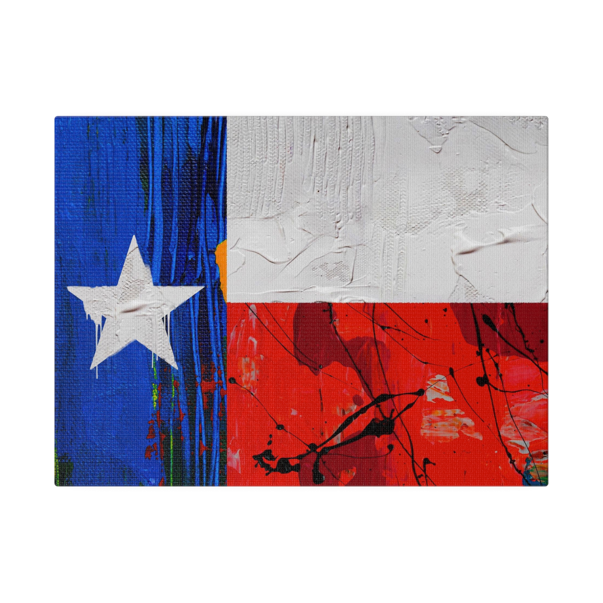 Texas Flag Grunge Canvas Wall Art - Pop Art by Stephen Chambers ...