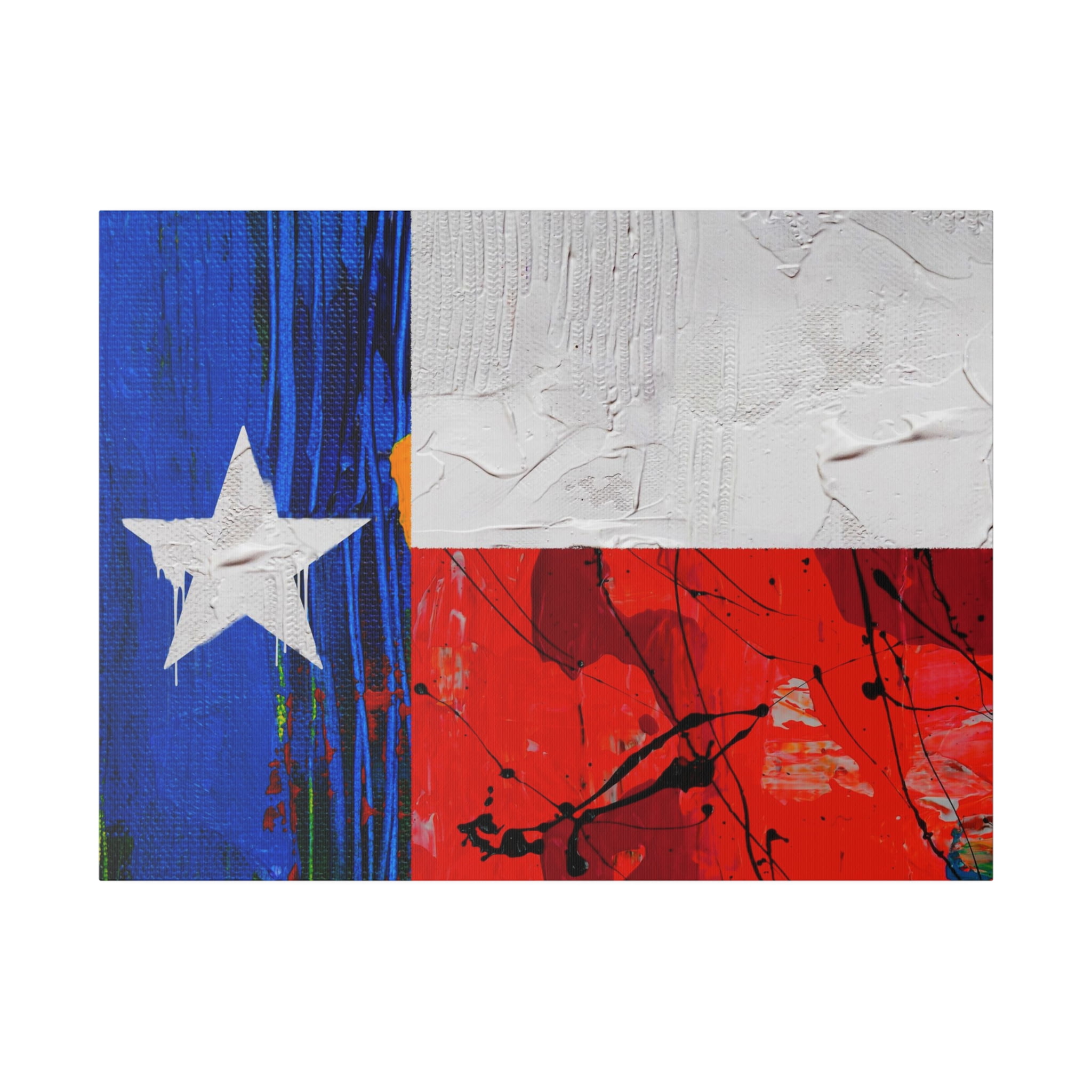 Texas Flag Grunge Canvas Wall Art - Pop Art by Stephen Chambers ...
