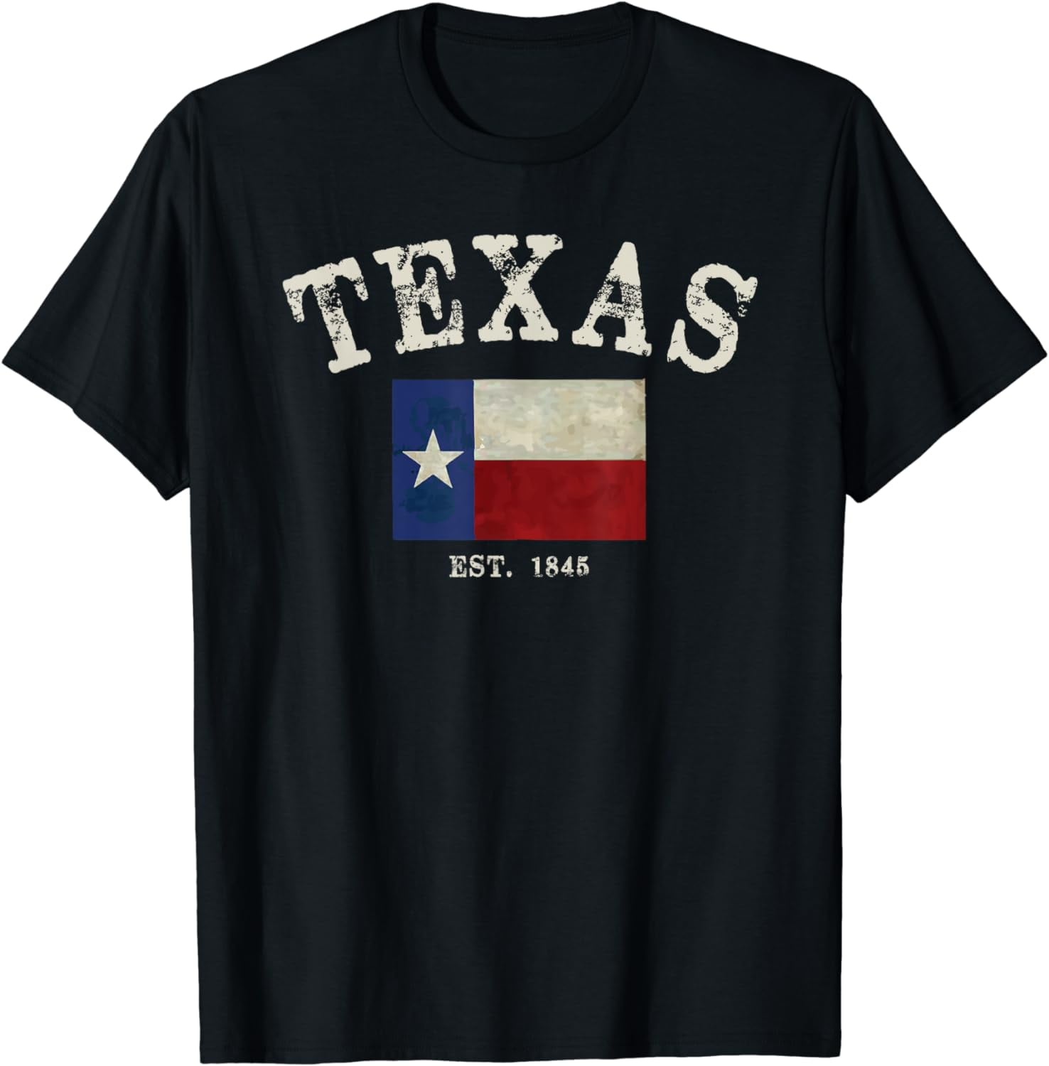 Texas Flag Map State Distressed Texas State Flag T-Shirt - Walmart.com