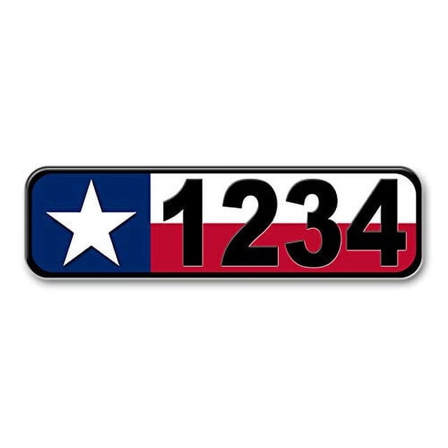 Texas Flag, Reflective Curb Address Sign - Walmart Business Supplies