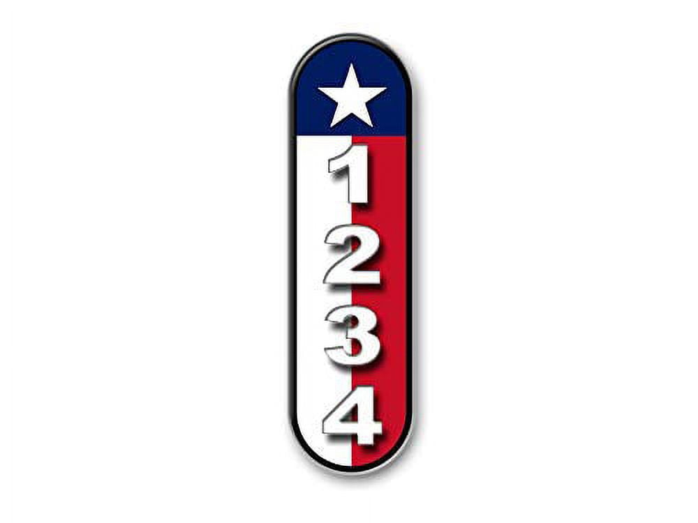 Texas Flag Reflective Vertical Address Plaque - Walmart.com