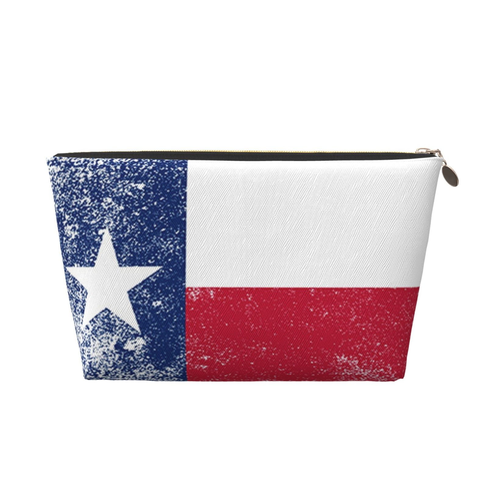 Texas Flag Small Purse Organizer Zipper Cosmetic Handbag Tote Pouch For ...