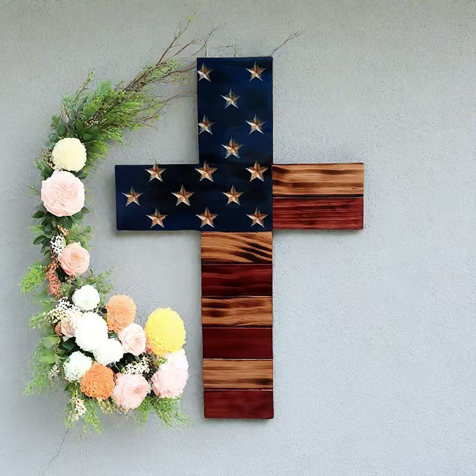 Texas Flag Wooden Carved Cross, Patriotic Wall Cross, Flag Cross ...