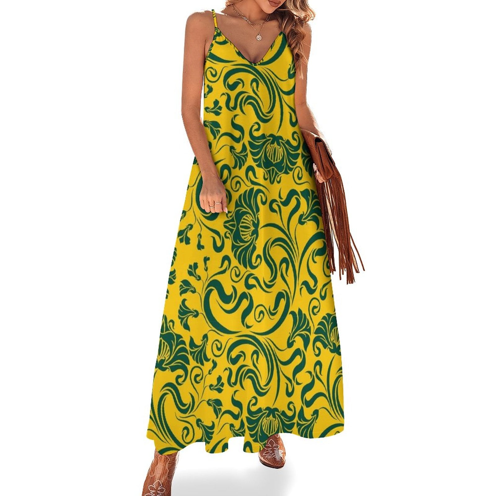 Texas - Floral Sleeveless Dress prom dress 2024 african dresses for ...