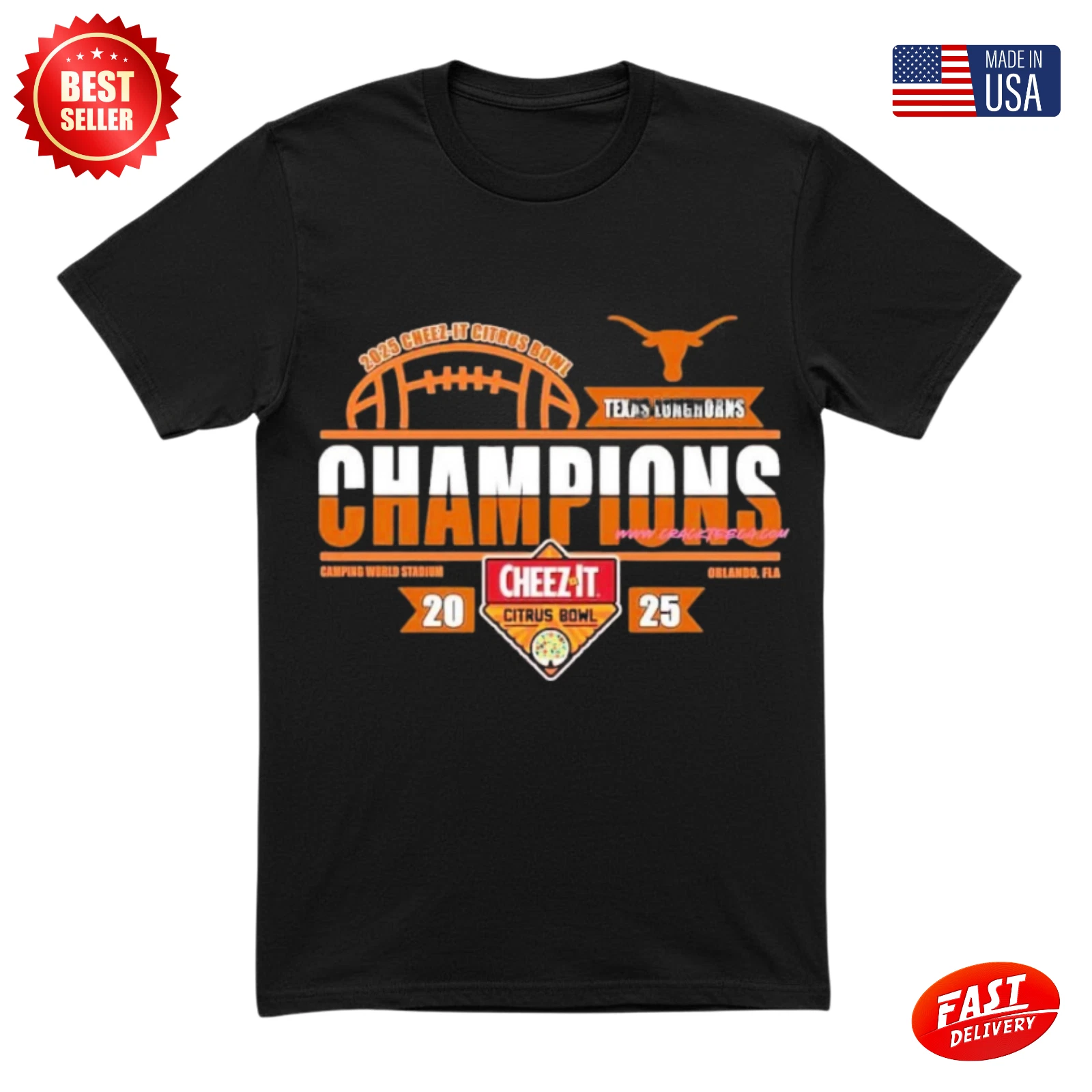 Texas Football Longhorns 2025 Cheez-It Citrus Bowl Champions Locker ...