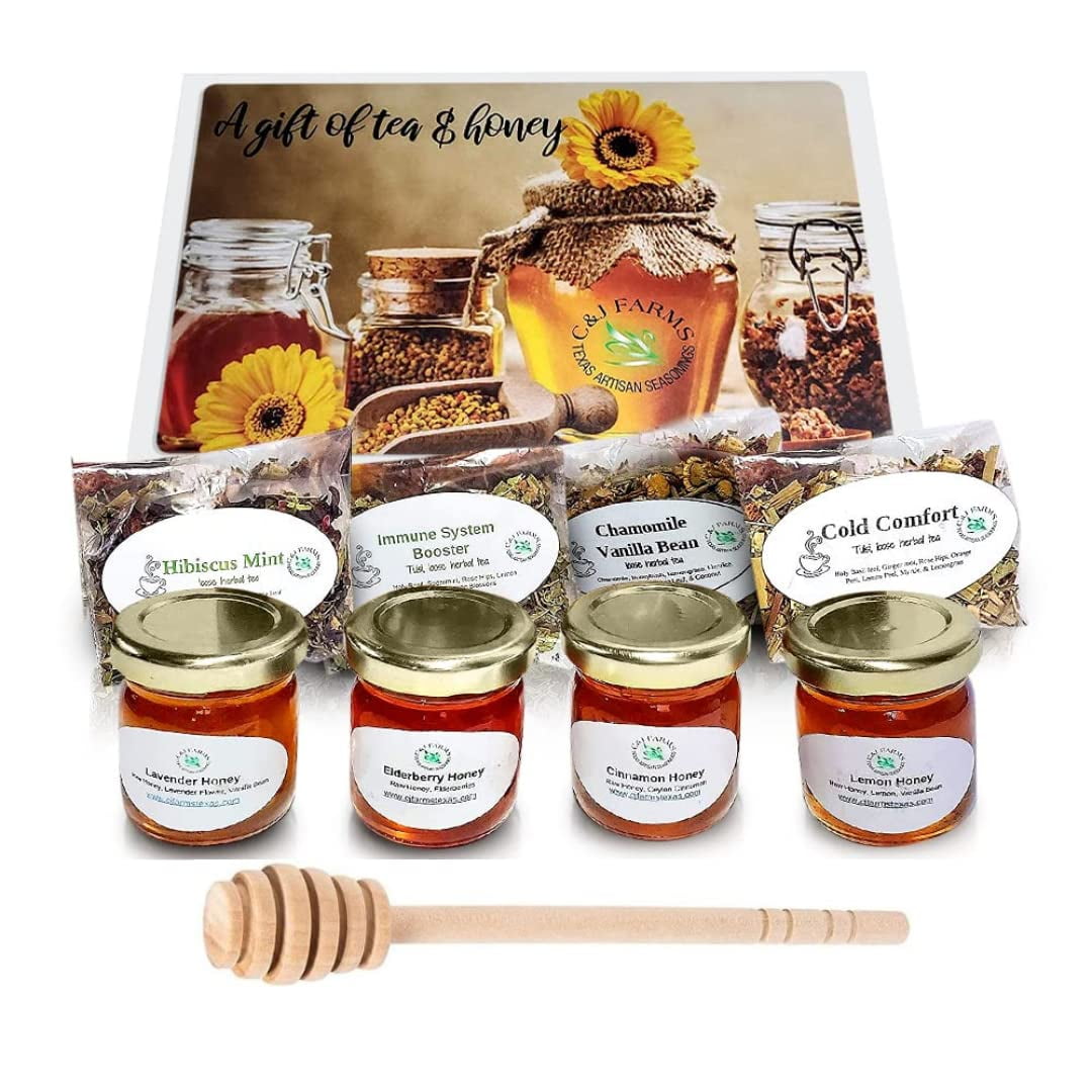 Texas Gourmet Artisan Seasonings A Gift of Tea and Honey Gift Set- 9 ...