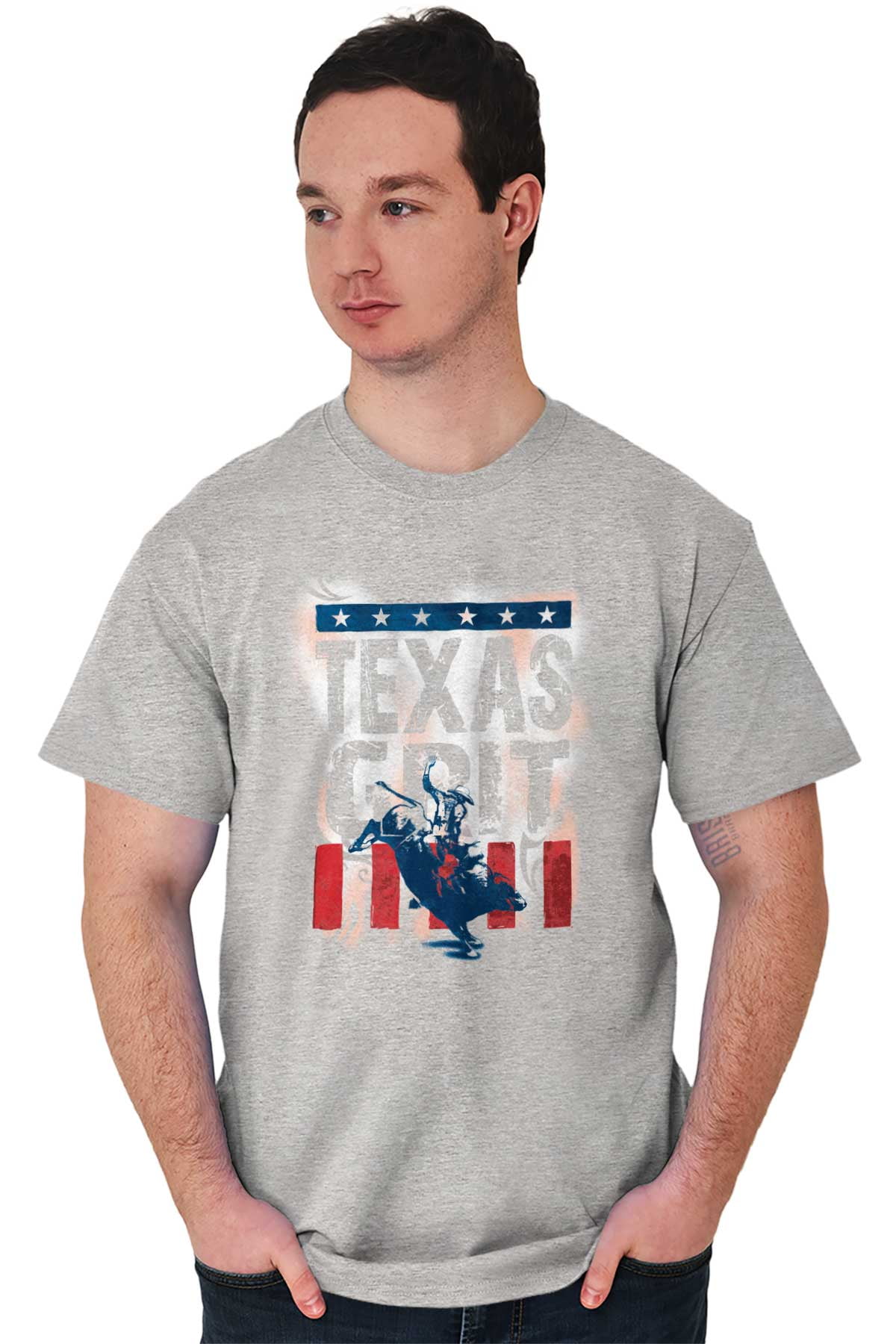 Texas Grit Stencil Aesthetic TX Rodeo Men's Graphic T Shirt Tees Brisco ...