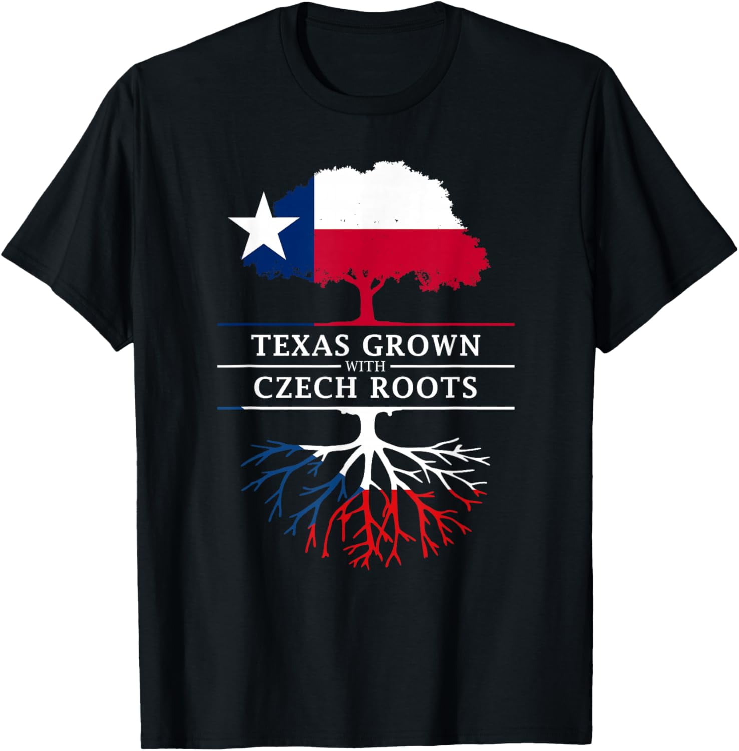 Texas Grown with Czech Roots - Czech Republic T-Shirt - Walmart.com