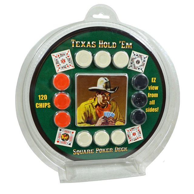 Texas Hold 'Em Mini Square Poker Set - EZ View from all sides ...