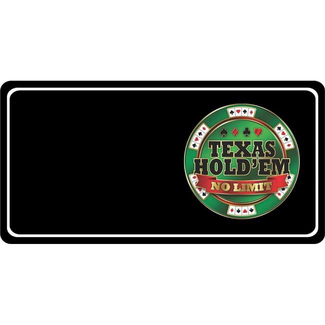 Texas Hold Em No Limit Black Offset Photo License Plate - Walmart.com