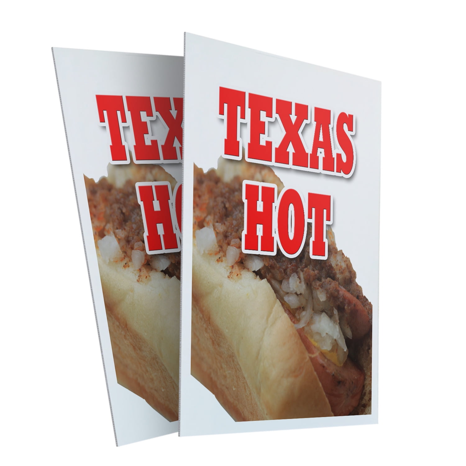 Texas Hot (2-PACK) 24" x 36" Plastic Signs | Sign Insert 4mm Corrugated ...