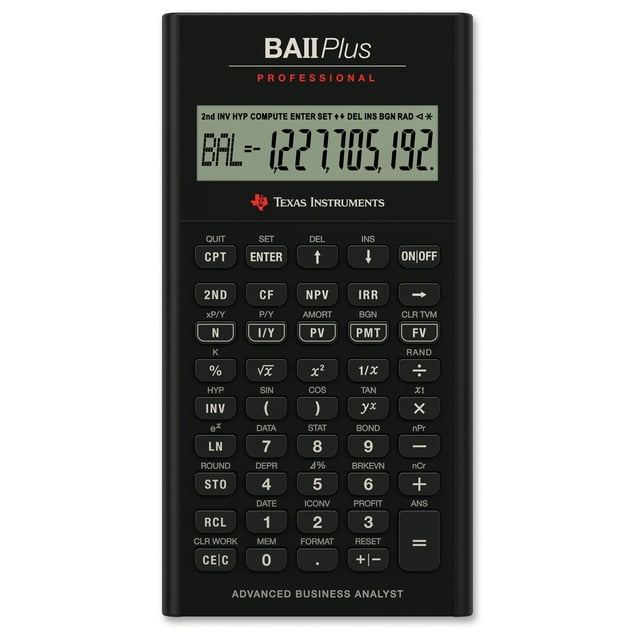 Texas Instruments Financial Calculators for Business Analysis - Walmart ...