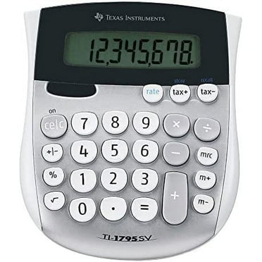 Texas Instruments TI-1795SV Minidesk Calculator, 8-Digit LCD - Walmart.com