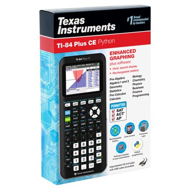 Texas Instruments TI-84 Plus CE, Python Compatible, Graphing ...
