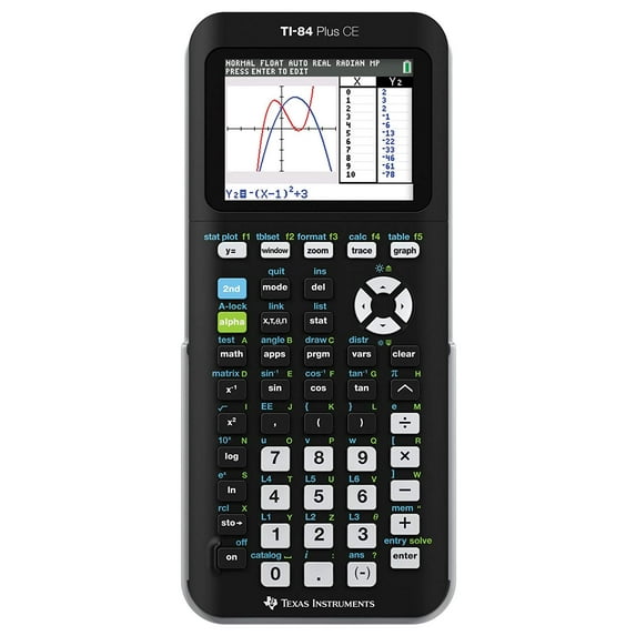 Texas Instruments, Graphing Calculator, TI-84 Plus CE, Matte Black ...