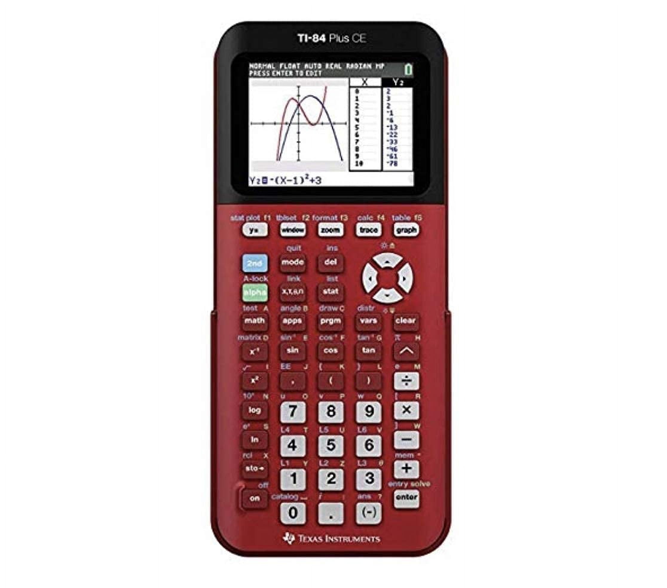 Texas Instruments TI-84 Plus with CE Color Graphing Calculator, Red ...