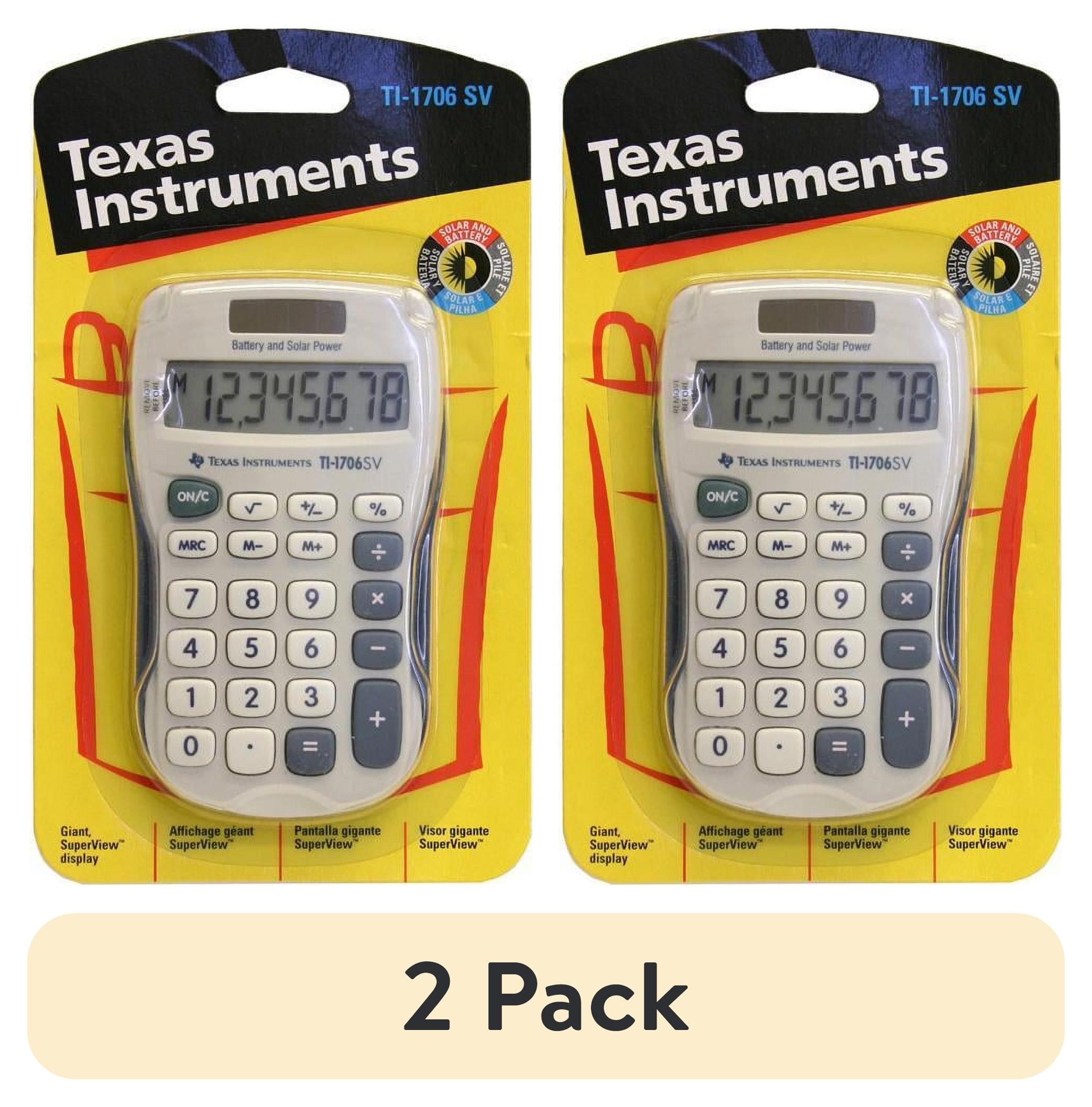 (2 pack) Texas Instruments TI1706 SuperView Handheld Calculator ...