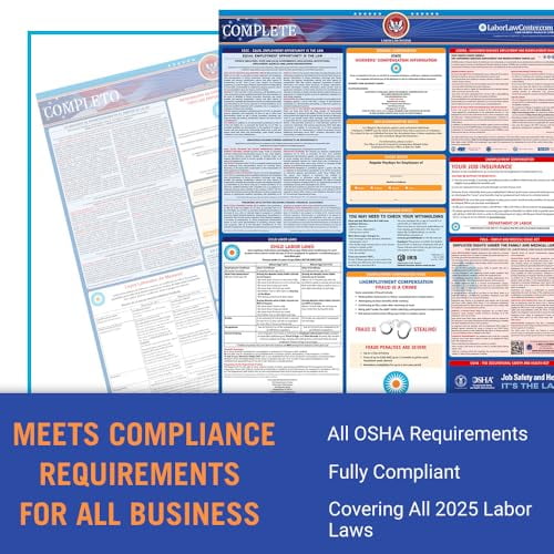 Texas Labor Law Poster 2025- State, Federal, OSHA Compliant - Workplace ...