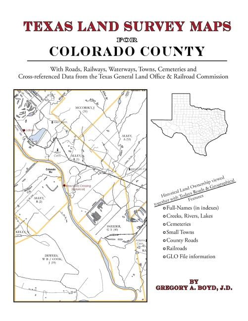 Texas Land Survey Maps for Colorado County - Walmart.com