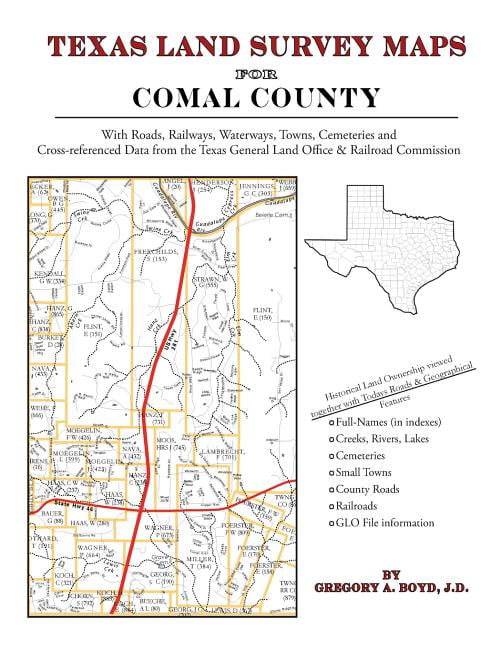 Texas Land Survey Maps for Comal County (Paperback) - Walmart.com