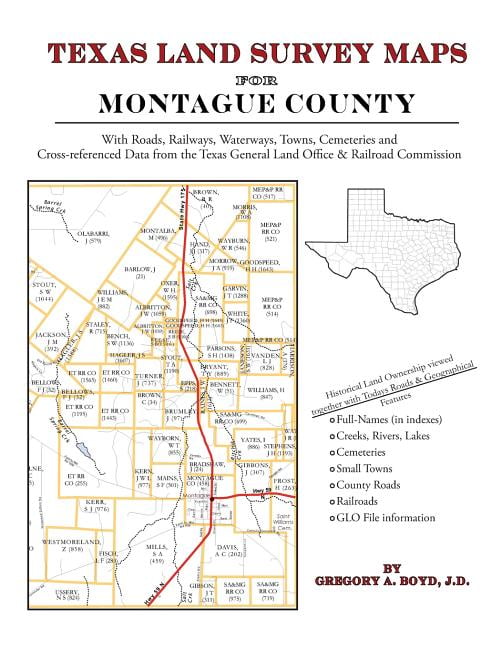 Texas Land Survey Maps for Montague County (Paperback) - Walmart.com