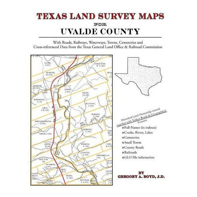 Texas Land Survey Maps for Uvalde County - Walmart.com